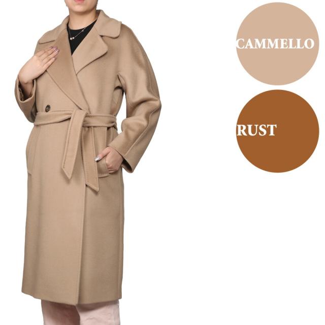 【クーポン5%OFF】マックスマーラ ウィークエンド／MAX MARA WEEK END RESINA・レジーナ ウール ブロード ダブルブレスト コート・ラグラン ロングコート(キャメル・ブラウン )　5016102600 006・056／CAMMELLO・CUOIO・RUST UNITO[返品OK]