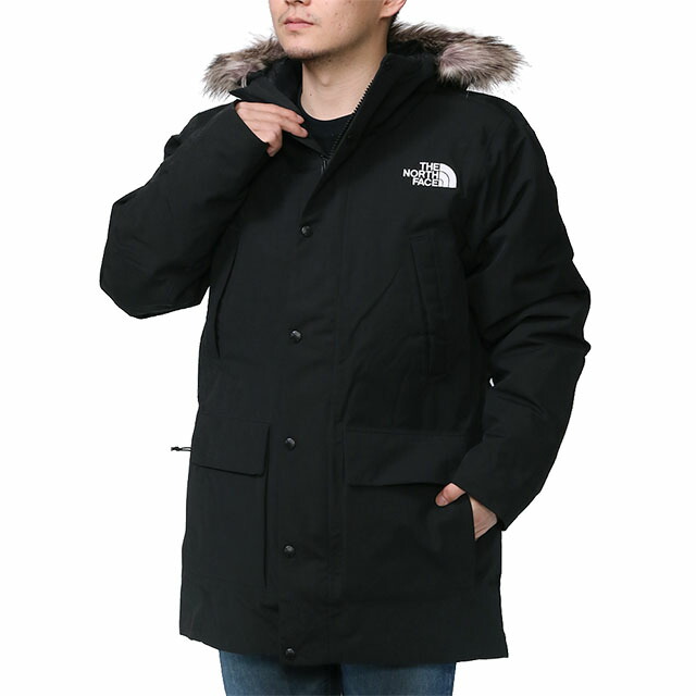 【タイムセール&クーポン5%OFF】ザ・ノースフェイス／THE NORTH FACE MEN’S ARCTIC PARKA PREMIUM・メンズ アークティック パーカー プレミアム防水・防寒 ロゴ・ファー＆フード付きダウンジャケットブルゾン(ブラック) NF0A84JQ JK31／BLACK[返品無料]
