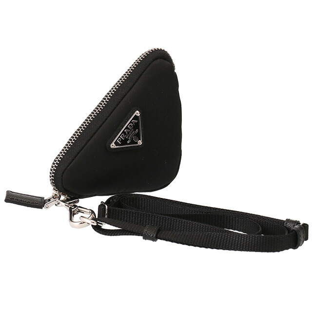 【クーポン5%OFF】プラダ／PRADA Re Nylon ミニポーチリサイクルナイロン×レザー ショルダーストラップ付きミニポーチ(ブラック) 2TT140 TESSUTO(2DMI) NERO[返品無料]