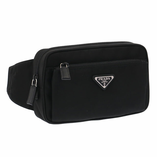 【クーポン5%OFF】プラダ／PRADA Re Nylon xサフィアーノレザー ベルトバッグボディバッグ(ブラック) 2VL977 TESSUTO MONTAGN(2DMG_V_WOO)NERO[返品OK]