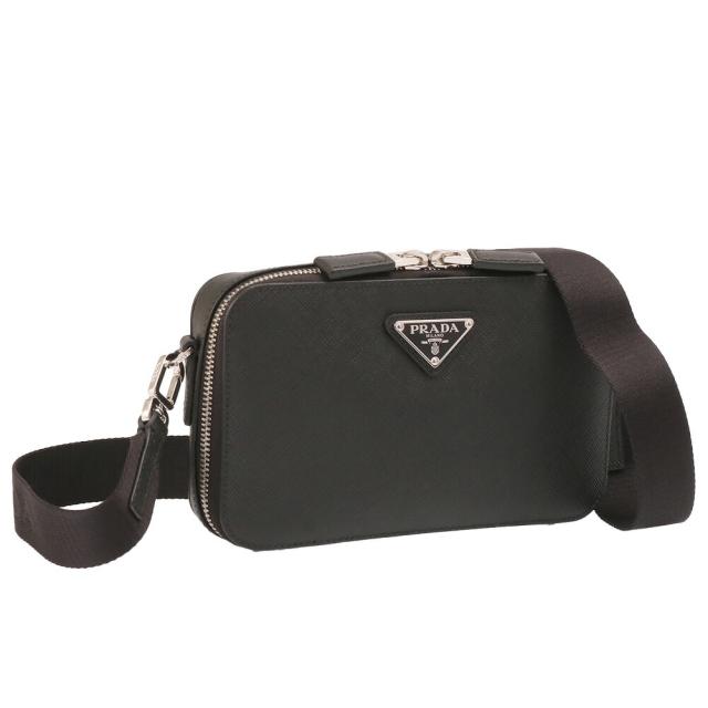 【クーポン5%OFF】プラダ／PRADA ブリック サフィアーノレザー バッグ ショルダーバッグ・トライアングルロゴ(ブラック) 2VH173 SAFFIANO TRAVEL (9Z2 V_NOO) NERO[返品無料]