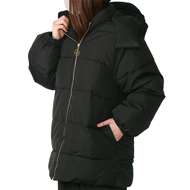 【クーポン5%OFF】パトゥ／PATOU フード付き ミドル丈ナイロンジャケット＆ダウンベスト・腕脱着可能(ブラック) OU0150129 999B／BLACK[返品無料]