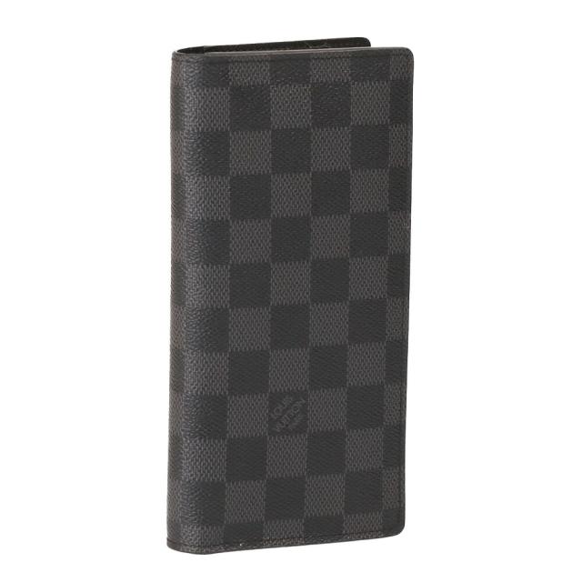 【タイムセール&クーポン5%OFF】ルイ・ヴィトン／LOUIS VUITTON PORTEFEUILLE BRAZZA・ポルトフォイユ・ブラザ 2つ折り長財布(ダミエグラフィット) N62665 DAMIER GRAPHITE／BLACK*GRAY[中古][新古品・中古品-非常に良い／A][返品無料]