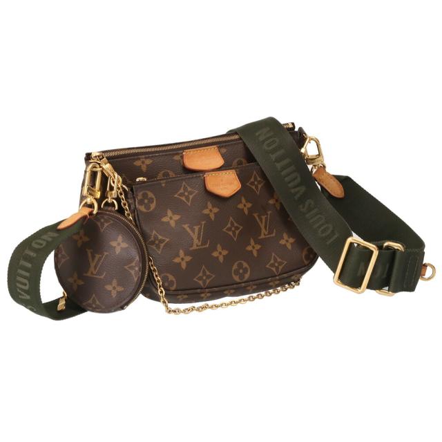 【タイムセール&クーポン5%OFF】 ルイ・ヴィトン／LOUIS VUITTON ミュルティ･ポシェット･アクセソワール 3WAY・チェーンショルダー&ポーチ付き 斜め掛け ショルダーバッグ・クラッチ(モノグラム) M44813／MONOGRAM PIVOINE／[中古品-良い／AB][返品無料]