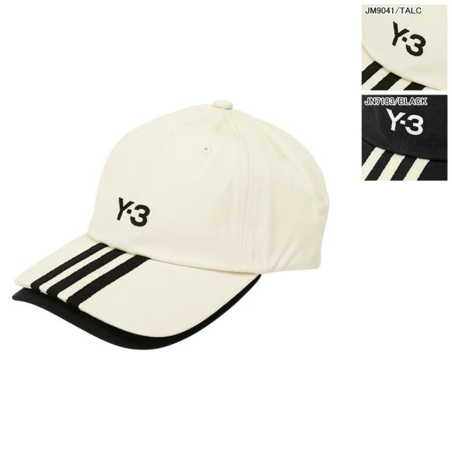 【12月SALE＆クーポン5%OFF】アディダス・ワイスリー／ADIDAS・Y-3 ”3S CAP・スリーエスキャップ  メンズ  レディース・ロゴ×ライン入り・ベースボールキャップ・帽子(ホワイト・ブラック) JM9041・JN7183／TALC・BLACK[返品OK]