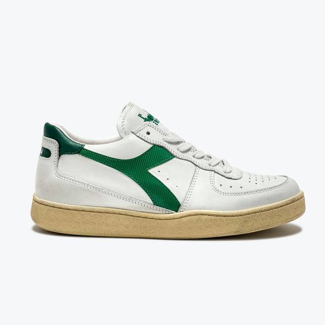 Diadora (ディアドラ) MI BASKET LOW USED W ホワイト レディース スニーカー HERITAGEコレクション