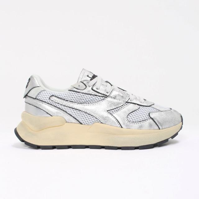 Diadora (ディアドラ) MERCURY ELITE SILVER USED WN シルバー レディース スニーカー HERITAGEコレクション