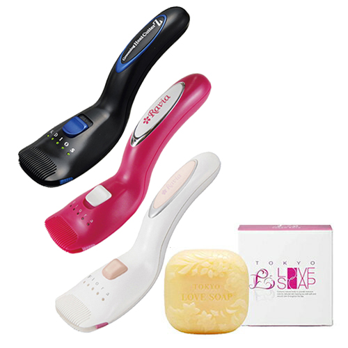 ◆(即日発送)Ravia/ラヴィア フローラ(V-Line Trimmer Flora) orケディオス グルーミングヒートカッターZ+ 東京ラブソープ(TOKYO LOVE SOAP) 100gセット ※完全包装でお届け致します。(ビキニライン充電式ヒートカッター)(送料無料)