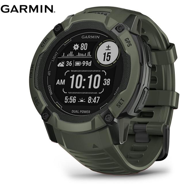 ガーミン GARMIN Instinct 2X Dual Power インスティンクト2X デュアルパワー 010-02805-52 GPS スマートウォッチ アウトドア 腕時計 メンズ レディース Moss