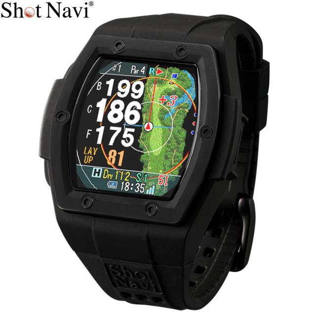 ショットナビ Shot Navi Crest2 Touch クレスト2 タッチ 腕時計型 タッチパネル ゴルフ ナビ GPS 距離測定器 距離計測器 ブラック