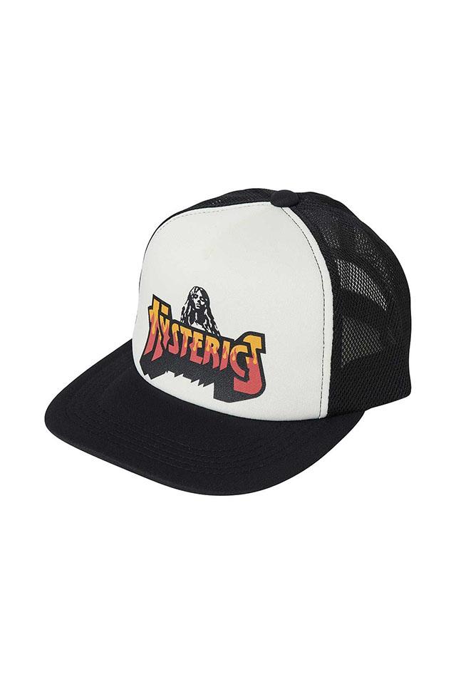 HYSTERIC GLAMOUR ヒステリックグラマー 02253QH03 BAD ASS FIRE LOGO メッシュキャップ BLACK 正規通販 メンズ レディース