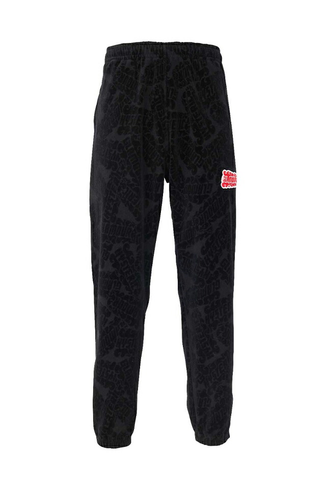 【送料無料】HYSTERIC GLAMOUR ヒステリックグラマー 02243CP03 FLAME LOGO柄ジャカード スウェットパンツ BLACK 正規通販 メンズ