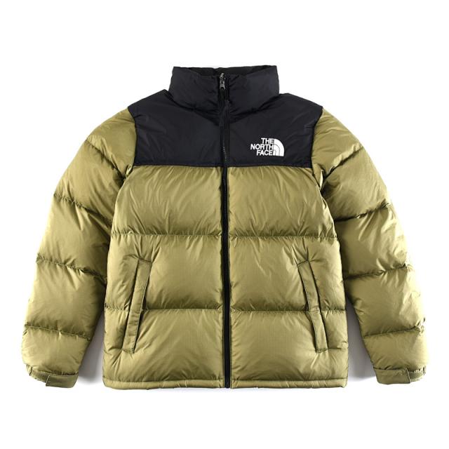 1996 RETRO NUPTSE JACKET レトロ ヌプシ ジャケットダウン アウター ロゴ プリント メンズ オリーブグリーンXブラック プレゼント ギフト 通勤 通学 送料無料