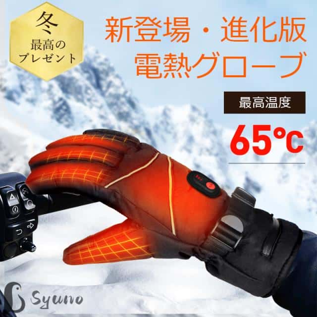 電熱グローブ 【3M保温素材＆バッテリー】 バイク ヒーターグローブ 冬用 3Mシンサレート 5000mAhバッテリー付き 高機能保温中綿素材 裏起毛 Max9時間 3段階温度調整 撥水加工 防寒 男女兼用 ユニセックス メンズ レディース バイク 自転車 屋外作業
