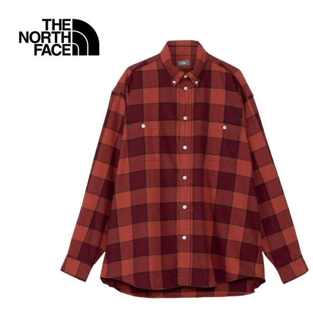 【正規品/即日発送】THE NORTH FACE ザ・ノース・フェイス ロングスリーブフロストフォージフランネルシャツ ユニセックス ビートルート×オレンジ NR62431