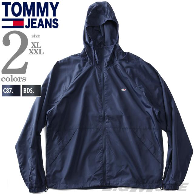 大きいサイズ メンズ  JEANS トミージーンズ パッカブル ナイロン ジャケット ウインドブレーカー PACKABLE WINDBREAKER USA直輸入 dm0dm10961