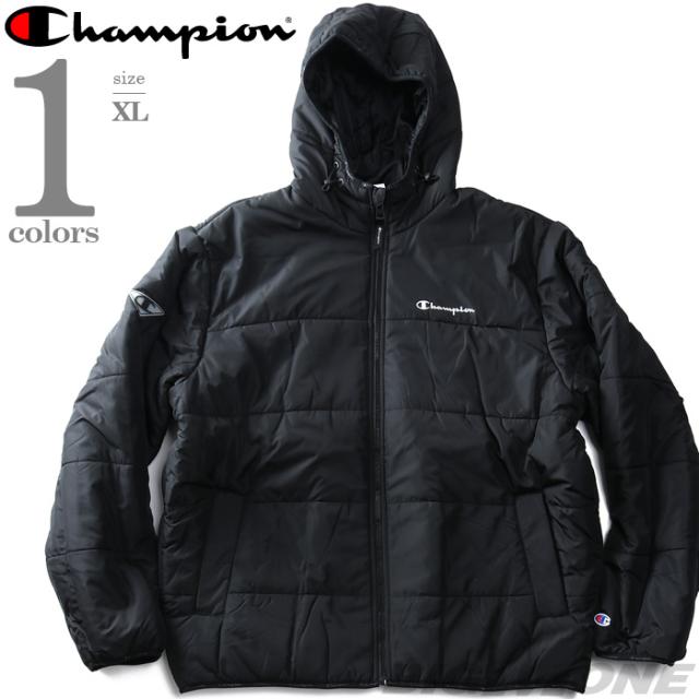 大きいサイズ メンズ Champion チャンピオン フーデッド 中綿 ジャケット USA直輸入 v74728-586n6a