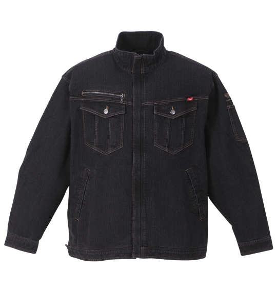 大きいサイズ メンズ FORECAST 激ラク デニム ブルゾン ブラック 1276-3211-2 5L 6L 7L 8L