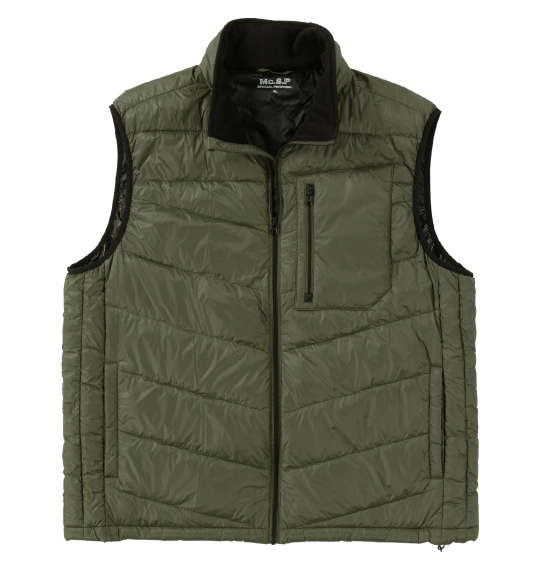 大きいサイズ メンズ Mc.S.P ヒーター ベスト カーキ 1273-3315-1 3L 4L 5L 6L 7L 8L