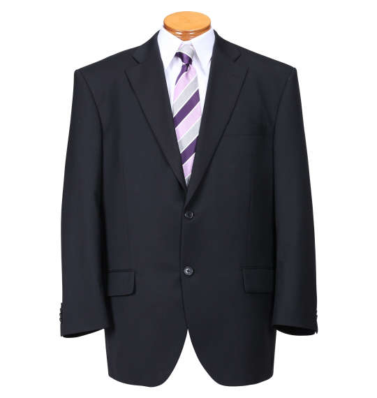 大きいサイズ メンズ MANCHES ウォッシャブル シングル 2ツ釦 ジャケット ブラック 1272-4300-1 3L 4L 5L 6L 7L 8L