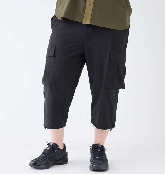 大きいサイズ メンズ Coleman ナイロン ストレッチ クライミング クロップド パンツ ブラック 1274-4530-2 3L 4L 5L 6L 7L 8L