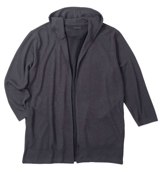 大きいサイズ メンズ in the attic ジャガード ニット フーディガン チャコール 1258-4375-1 3L 4L 5L 6L