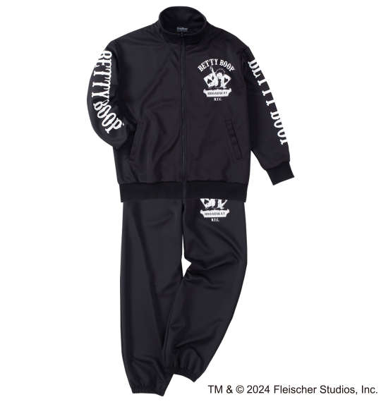 大きいサイズ メンズ BETTY BOOP プリント ジャージ セット ブラック 1278-4632-2 3L 4L 5L 6L