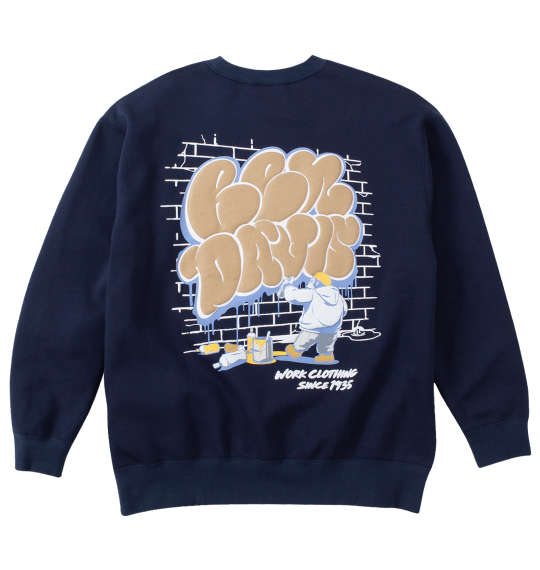 大きいサイズ メンズ BEN DAVIS ウォールアート クルーネック スウェット ネイビー 1278-4683-1 3L 4L 5L 6L