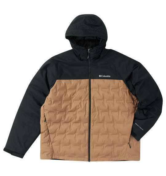 大きいサイズ メンズ Columbia グランドトレック?U ダウン フード ジャケット デルタ × ブラック 1273-4300-1 1X 2X 3X 4X 5X 6X