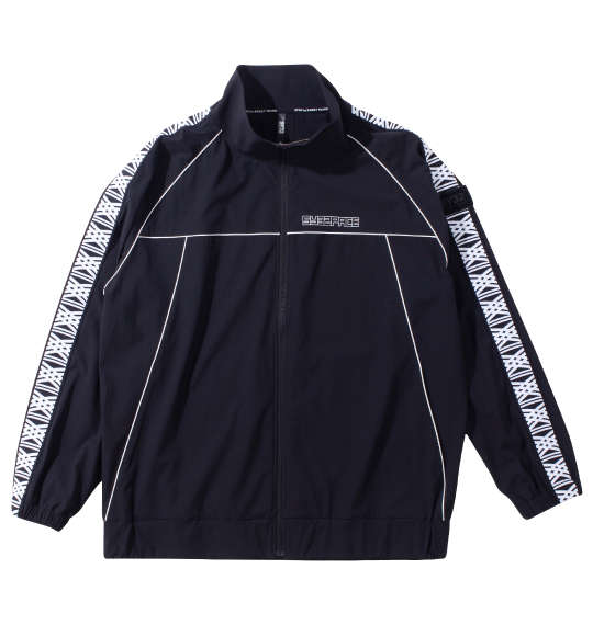 大きいサイズ メンズ SY32 by SWEET YEARS パイピング ナイロン トラック ジャケット ブラック 1273-4355-2 3L 4L 5L 6L