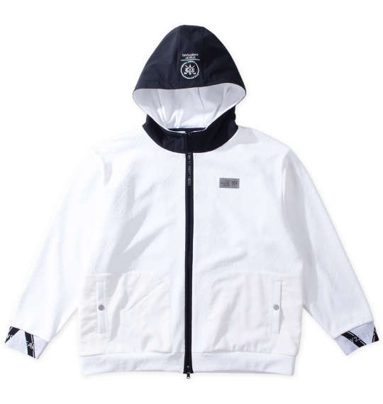 大きいサイズ メンズ SY32 by SWEET YEARS ボンディングSYGジャガード フルジップ フーディ ジャケット ホワイト 1273-4357-1 3L 4L 5L 6L