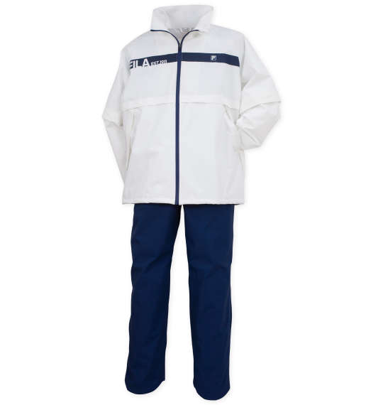 大きいサイズ メンズ FILA GOLF レインウェア セット ホワイト×ネイビー 1276-4340-1 3L 4L 5L 6L