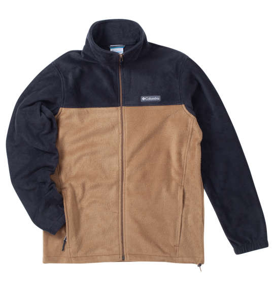 大きいサイズ メンズ Columbia スティーンズマウンテン フルジップ フリース ジャケット デルタ × ブラック 1278-4310-1 1X 2X 3X 4X 5X 6X