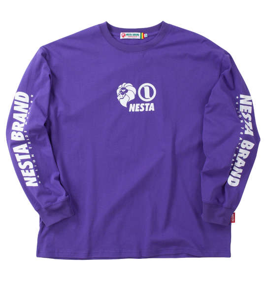 大きいサイズ メンズ NESTA BRAND 天竺 長袖 Tシャツ パープル 1278-4365-1 3L 4L 5L 6L 8L