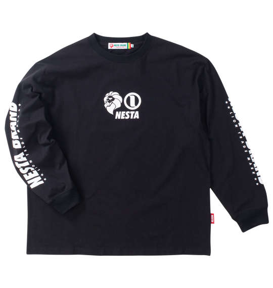 大きいサイズ メンズ NESTA BRAND 天竺 長袖 Tシャツ ブラック 1278-4365-2 3L 4L 5L 6L 8L