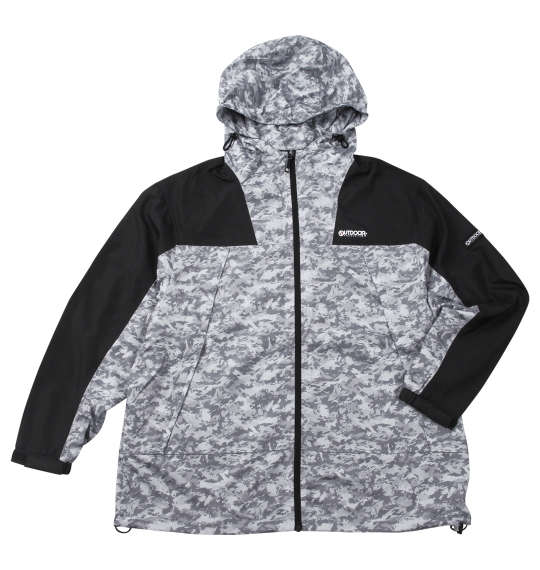 大きいサイズ メンズ OUTDOOR PRODUCTS フルダルタフタ裏フィルム + 裏メッシュ ジャケット グレーカモ 1253-4300-1 3L 4L 5L 6L 7L 8L