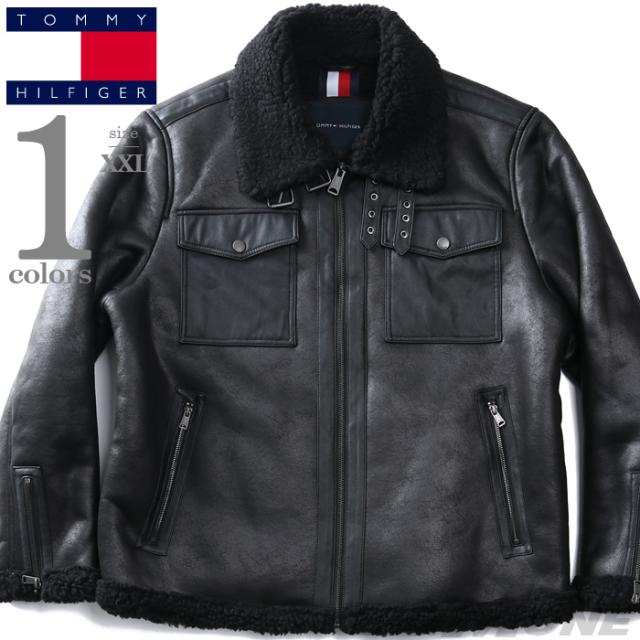 大きいサイズ メンズ   トミーヒルフィガー フェイクレザー 裏ボア ジャケット USA直輸入 152as819