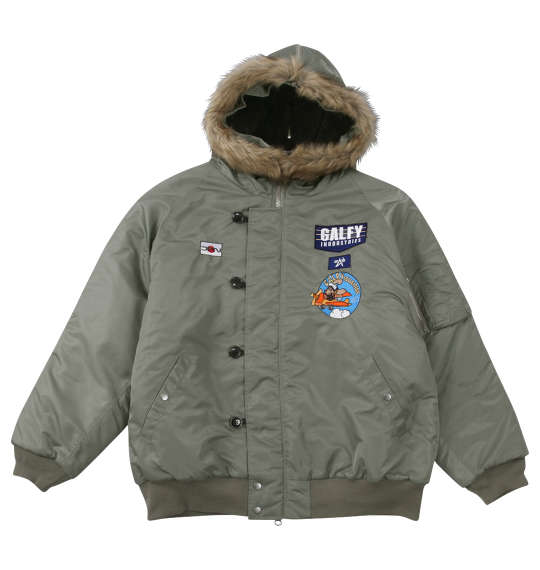 大きいサイズ メンズ GALFY INU-2B フライト ジャケット カーキ 1253-4325-1 3L 4L 5L 6L