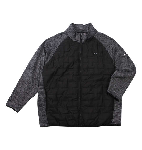 大きいサイズ メンズ Phiten ボンディング フリース × タフタキルト ジャケット チャコール 1273-4621-2 3L 4L 5L 6L 8L