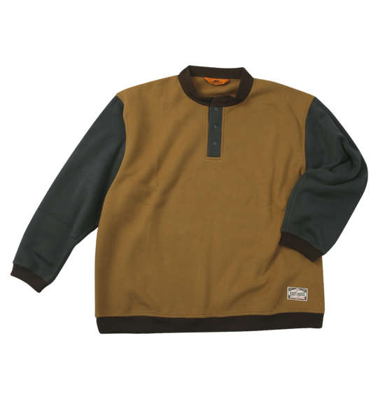 大きいサイズ メンズ KRIFF MAYER レトロカラー ヘンリーネック スウェット ベージュ 1278-4691-1 3L 4L 5L 6L 8L