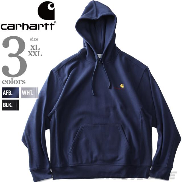 大きいサイズ メンズ CARHARTT カーハート スウェット プルオーバー パーカー AMERICAN SCRIPT SWEAT USA直輸入 i028279