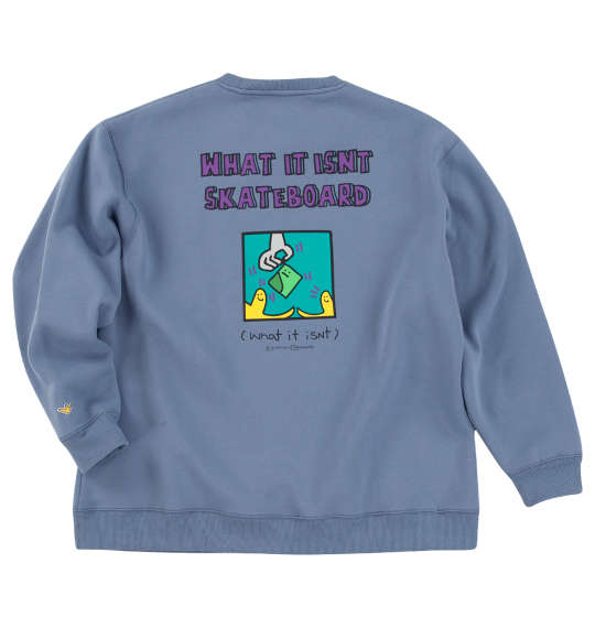 大きいサイズ メンズ (What it isNt) CVC 裏起毛 クルーネック トレーナー ストレートネイビー 1278-4696-3 3L 4L 5L 6L 8L