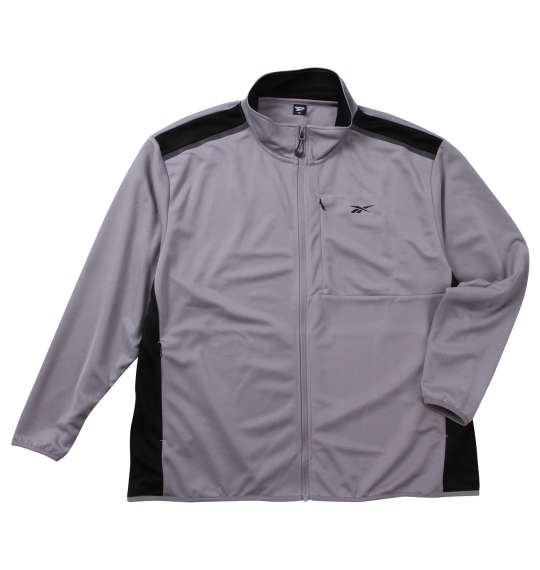 大きいサイズ メンズ Reebok ストレッチ ジャージ ジャケット グレー 1278-4626-1 3L 4L 5L 6L 8L