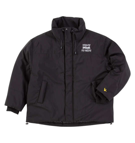 大きいサイズ メンズ (What it isNt) 防風 スタンドカラー 中綿 ジャケット ブラック 1273-4650-2 3L 4L 5L 6L