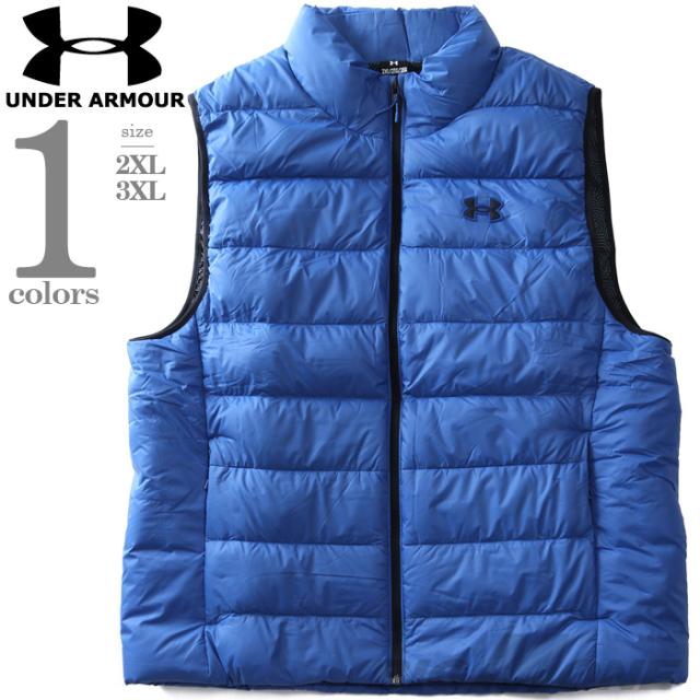 大きいサイズ メンズ UNDER ARMOUR アンダーアーマー フルジップ ダウン ベスト LEGEND DOWN VEST USA直輸入 1385838-432
