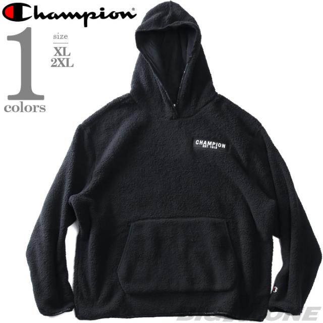 大きいサイズ メンズ Champion チャンピオン フリース プルオーバー パーカー SHEARLING HOODIE USA直輸入 s90228-5865ab