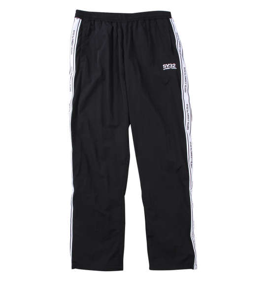 大きいサイズ メンズ SY32 by SWEET YEARS テープデザイン ナイロン パンツ ブラック 1274-5130-2 3L 4L 5L 6L