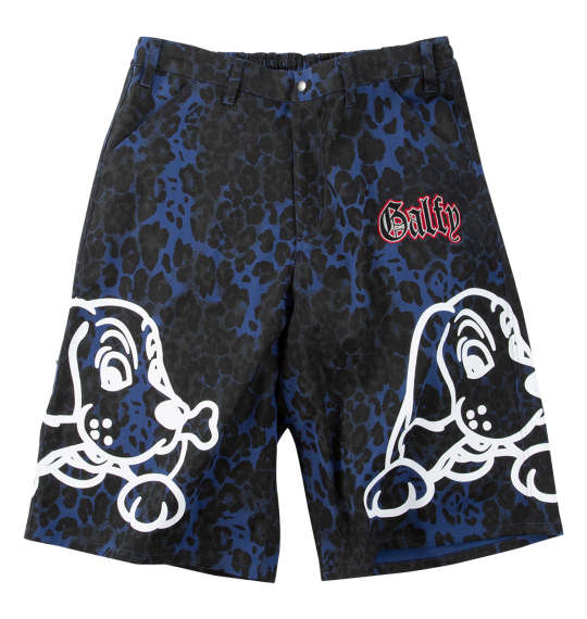 大きいサイズ メンズ GALFY GALひょうちゃん ハーフパンツ ブルーヒョウ柄 1254-5210-2 3L 4L 5L 6L
