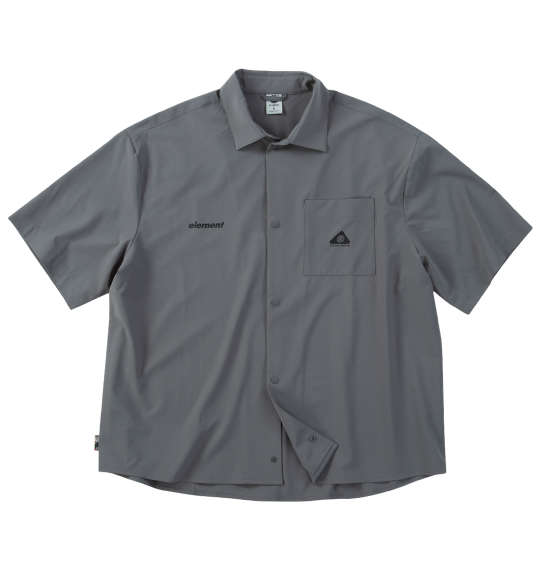 大きいサイズ メンズ ELEMENT WATER 半袖 シャツ グレー 1277-5245-1 3L 4L 5L 6L
