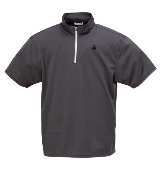 大きいサイズ メンズ LE COQ SPORTIF エコペット ハーフジップ 半袖 シャツ グレー 1278-5261-4 3L 4L 5L 6L